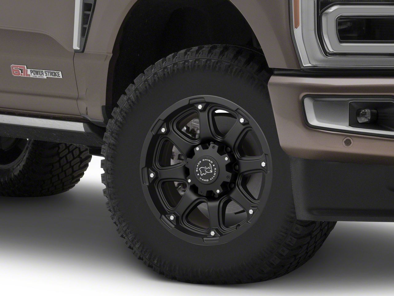 Black Rhino F-350 Super Duty Glamis Matte Black 8-Lug Wheel; 18x9 ...