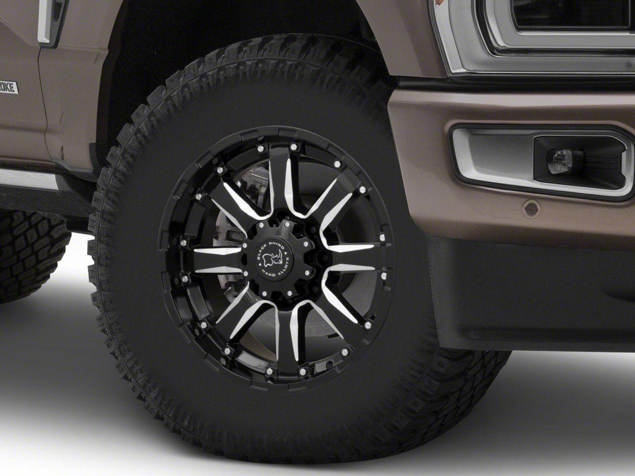 Black Rhino F-350 Super Duty Sierra Gloss Black Milled 8-Lug Wheel ...
