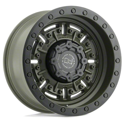 Black Rhino Ranger Abrams Olive Drab Green 6-Lug Wheel; 20x9.5; -2mm ...