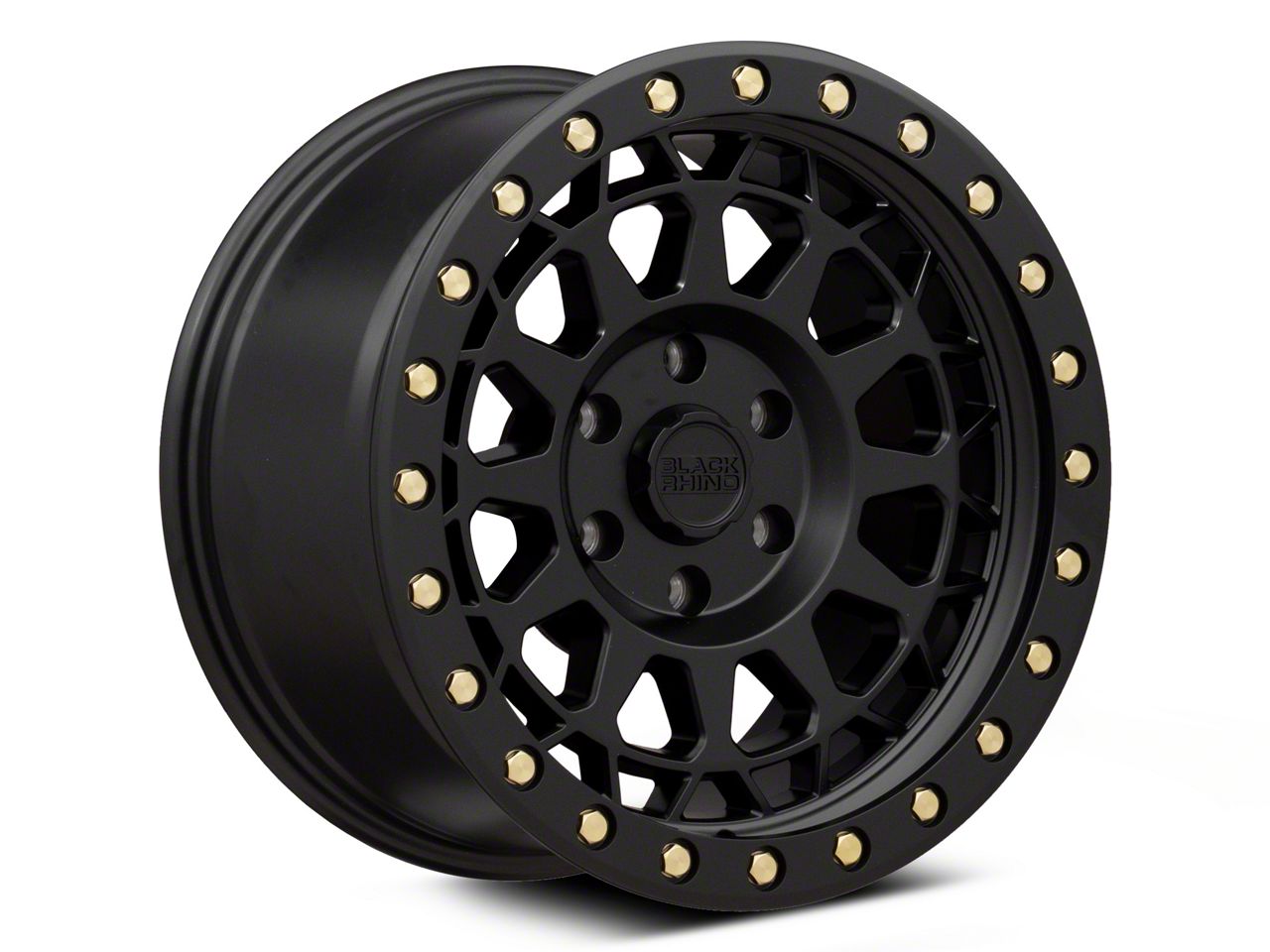 Black Rhino Dakota Primm Matte Black with Brass Bolts 6-Lug Wheel; 18x9 ...