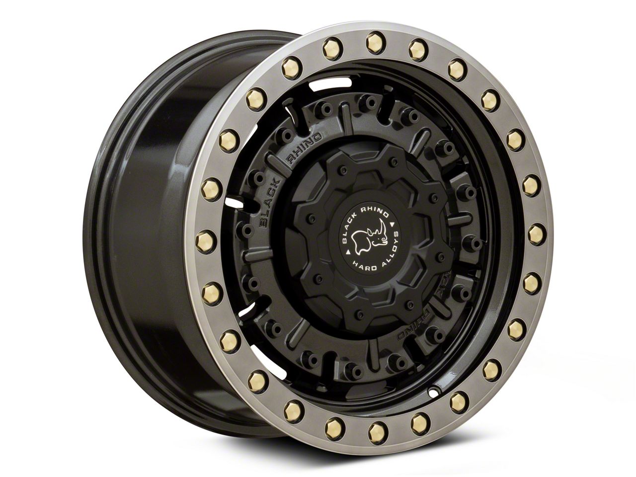 Black Rhino Canyon Abrams Gloss Gunblack with Machined Dark Tint 6-Lug ...