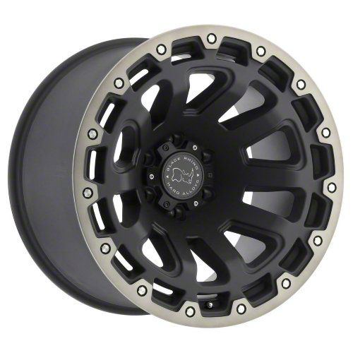 Black Rhino RAM 1500 Razorback Matte Black with Machined Dark Tint Lip ...