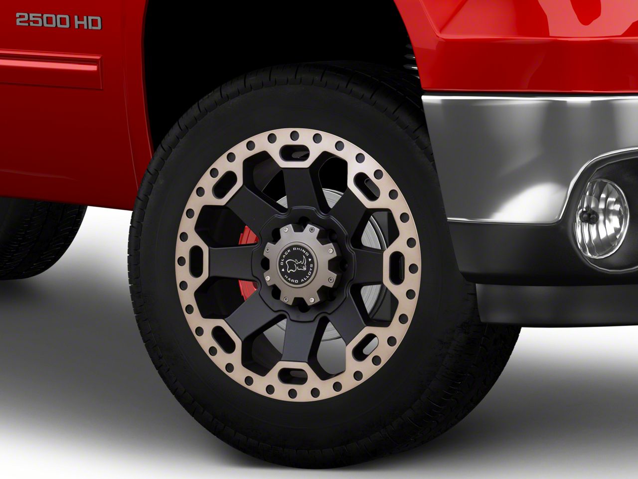 Black Rhino Silverado 2500 Warlord Matte Black with Machined Dark Tint ...