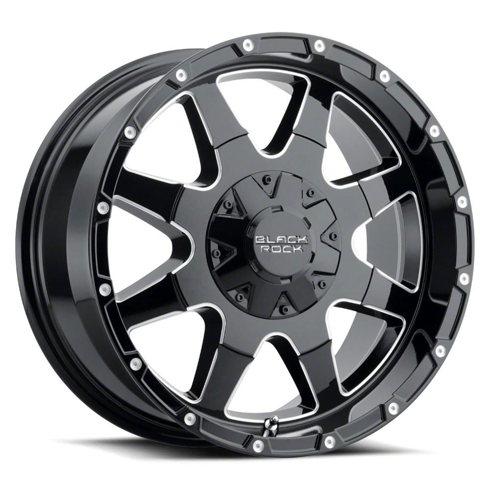Black Rock Wheels Silverado 1500 Fury I Gloss Black Milled 6-Lug Wheel ...