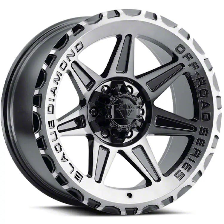 Blaque Diamond Wheels Sierra 1500 BD-O102 Gloss Black with Machine Face ...
