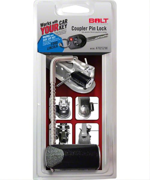 BOLT Lock F-250 Super Duty Trailer Coupler Pin Lock for Side Cut Keys ...