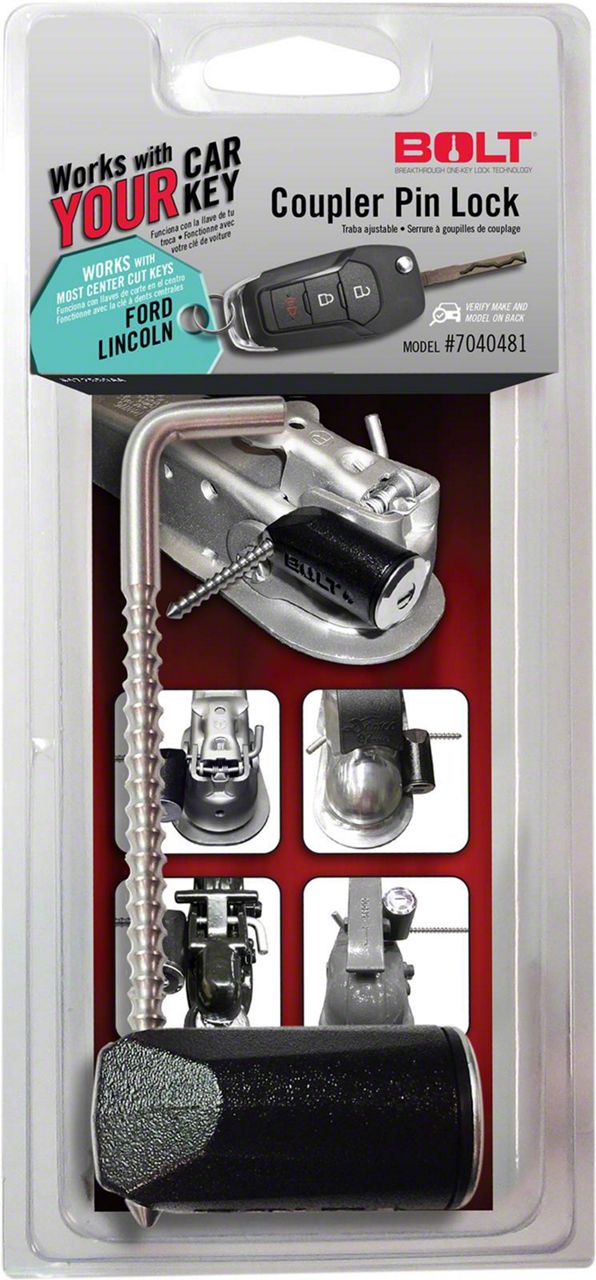 BOLT Lock Ranger Trailer Coupler Pin Lock for Center Cut Keys 7040481 ...