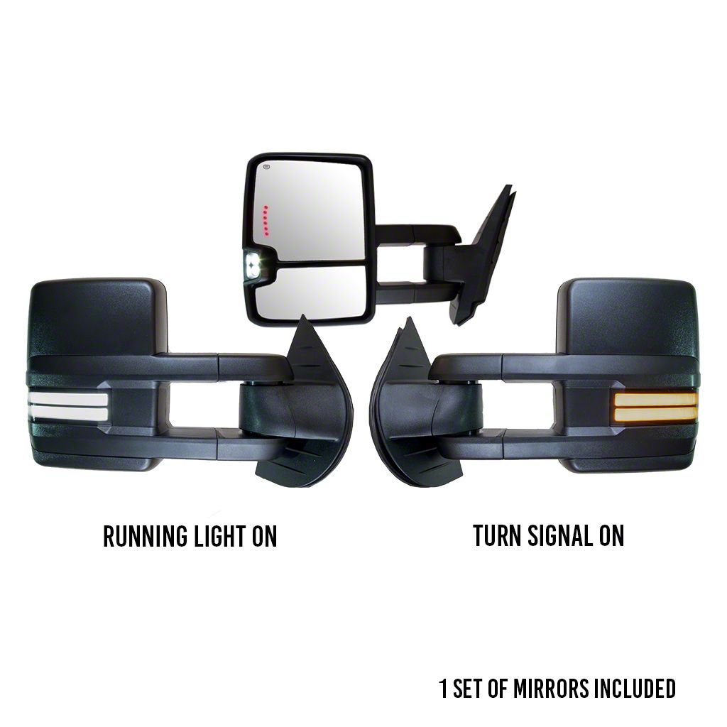 Boost Auto Parts Silverado 1500 Towing Mirrors; Black 1912Y-PB-BTSBX ...