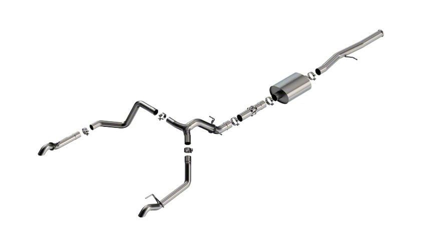 Borla Silverado 1500 ATAK Dual Exhaust System with Turn Down Pipes ...