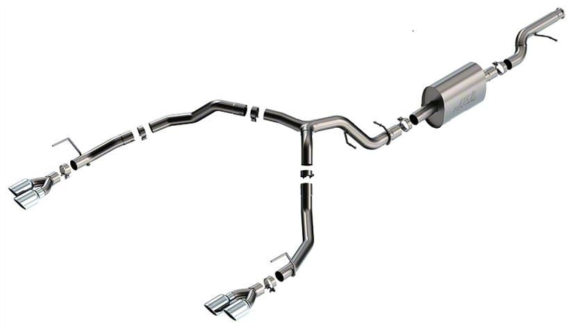 Borla Tahoe S-Type Dual Exhaust System with Chrome Tips; Rear Exit ...