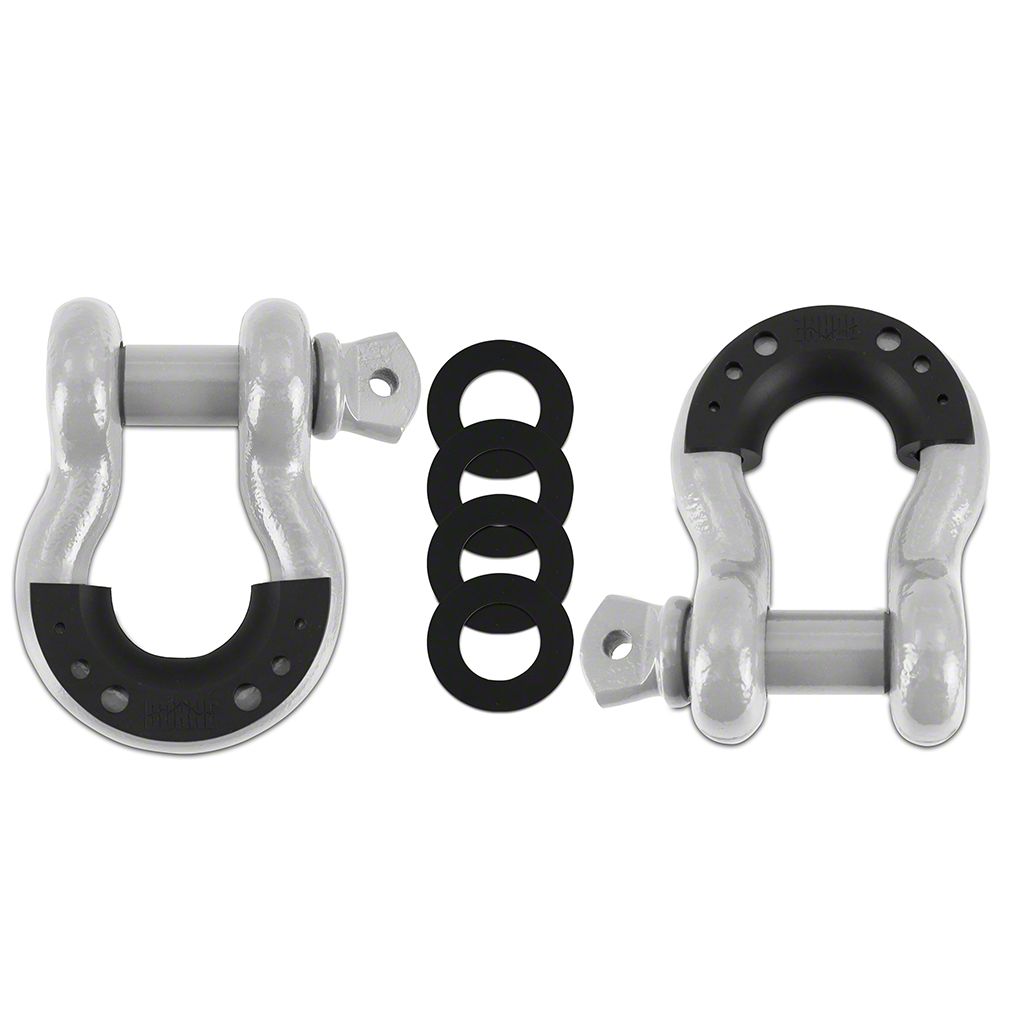 F-250 Super Duty 3/4-Inch D-Ring Shackle Set; Grey - Free Shipping