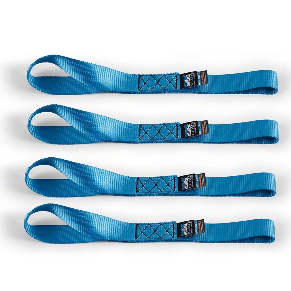 RAM 2500 Soft Loop Tie-Down Straps; 4-Pack; Black - Free Shipping