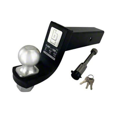 bROK Silverado 3500 2.50-Inch Receiver HD Hitch Ball Mount with 2-5/16-Inch Ball and Locking Pin ...