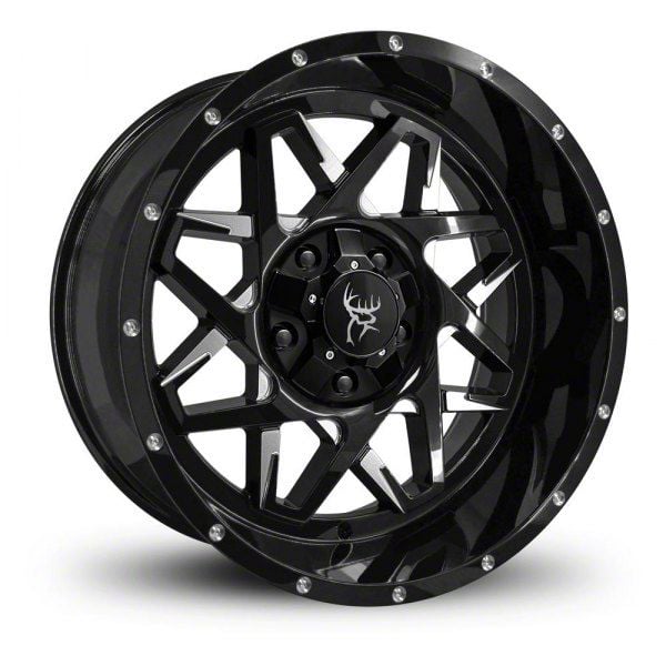 Buck Commander Silverado 2500 Caliber Gloss Black Milled Face 8-Lug ...