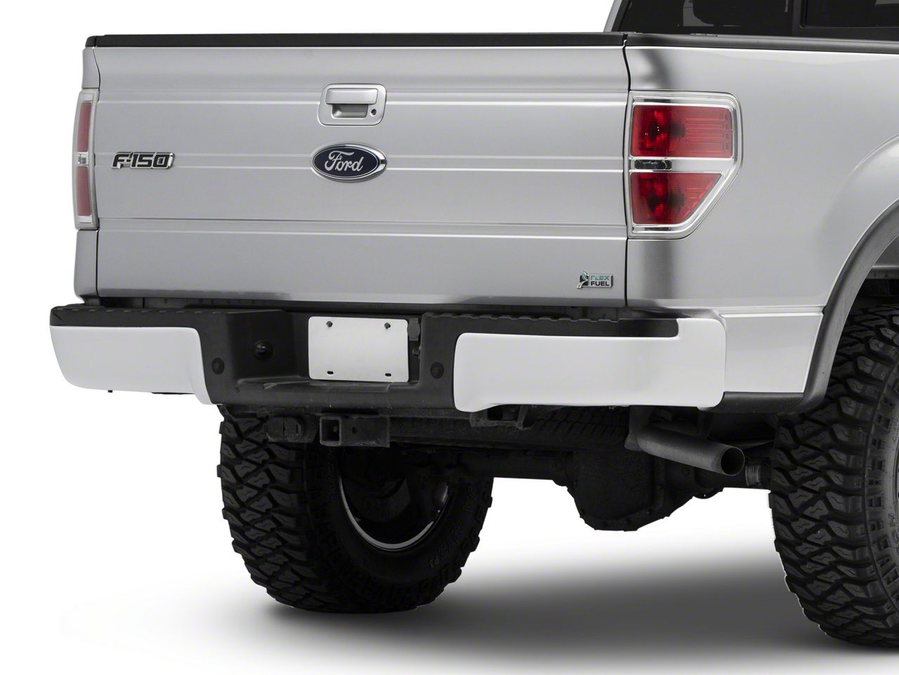 F-150 Rear Bumper Covers; Gloss White (09-14 F-150)