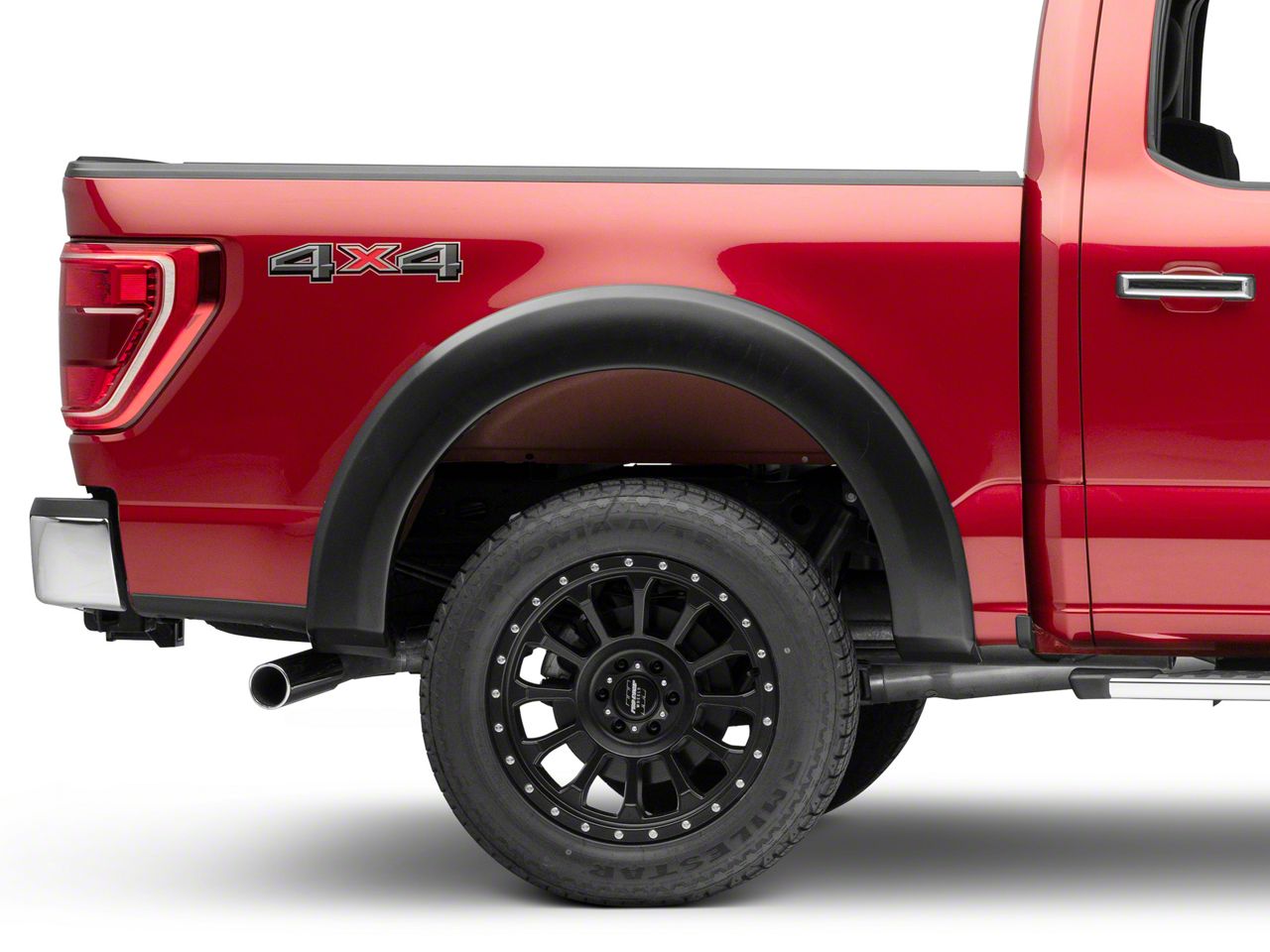 Bushwacker F-150 Extend-A-Fender Flares; Front and Rear; Matte Black ...