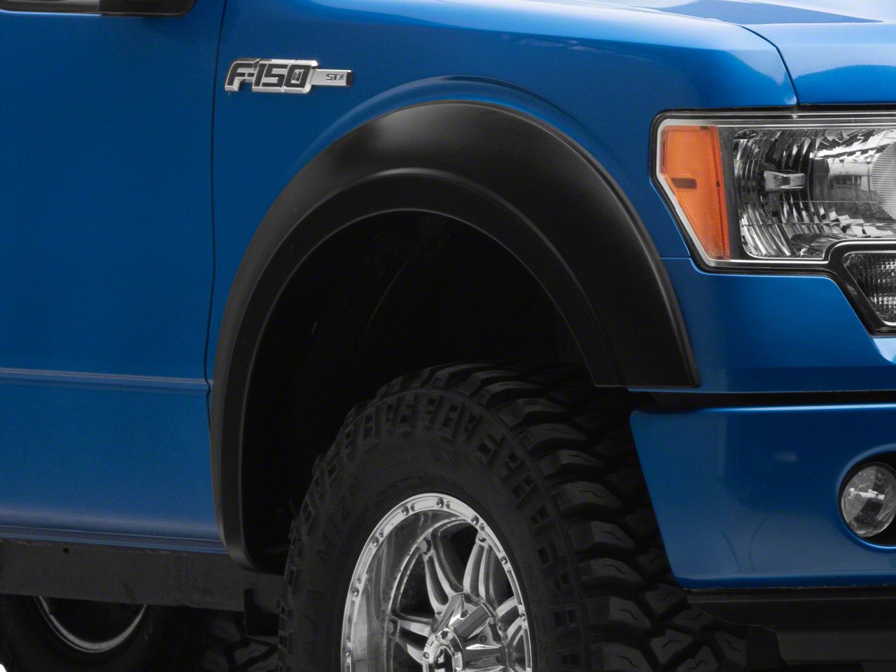 Bushwacker F-150 Extend-A-Fender Flares; Front; Matte Black 20069-02 ...