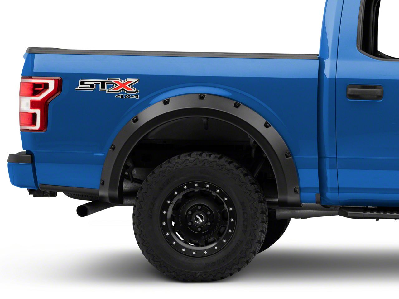 Bushwacker F-150 Forge Style Fender Flares; Front and Rear; Textured ...