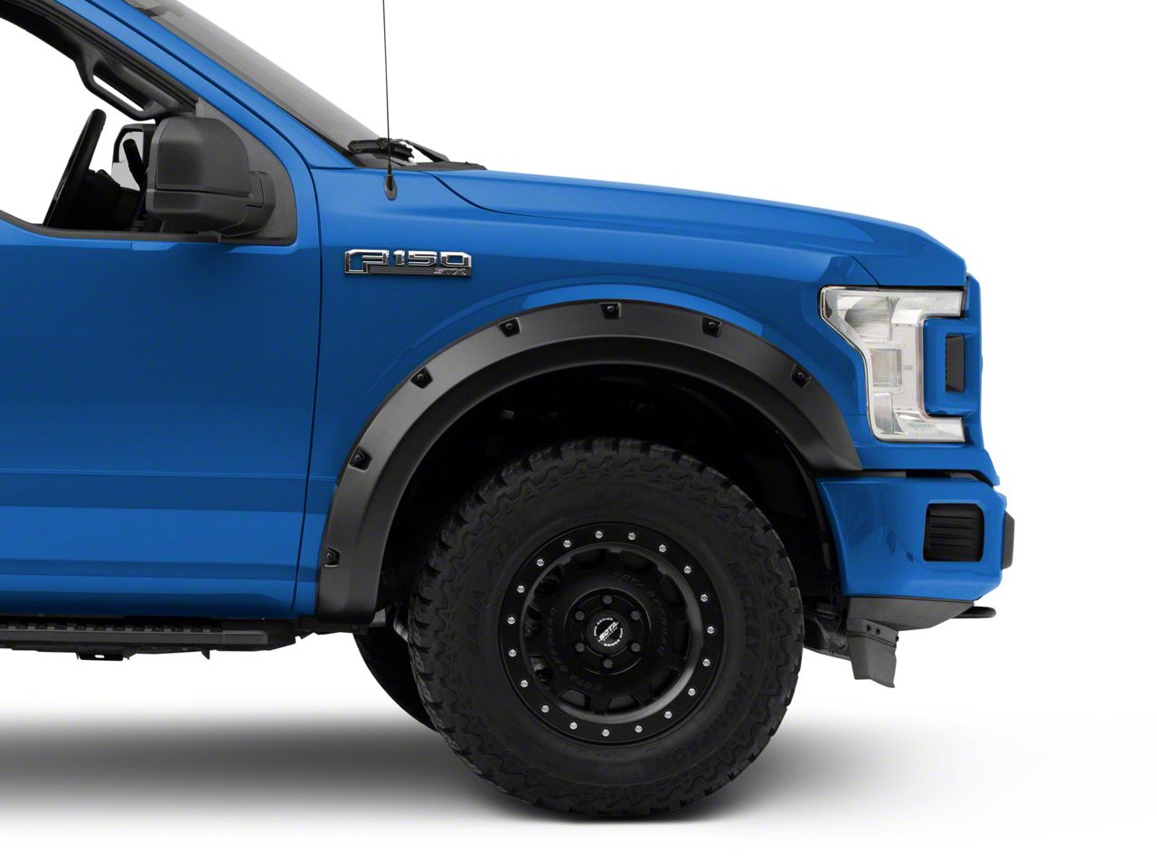 Bushwacker F-150 Forge Style Fender Flares; Front and Rear; Textured ...