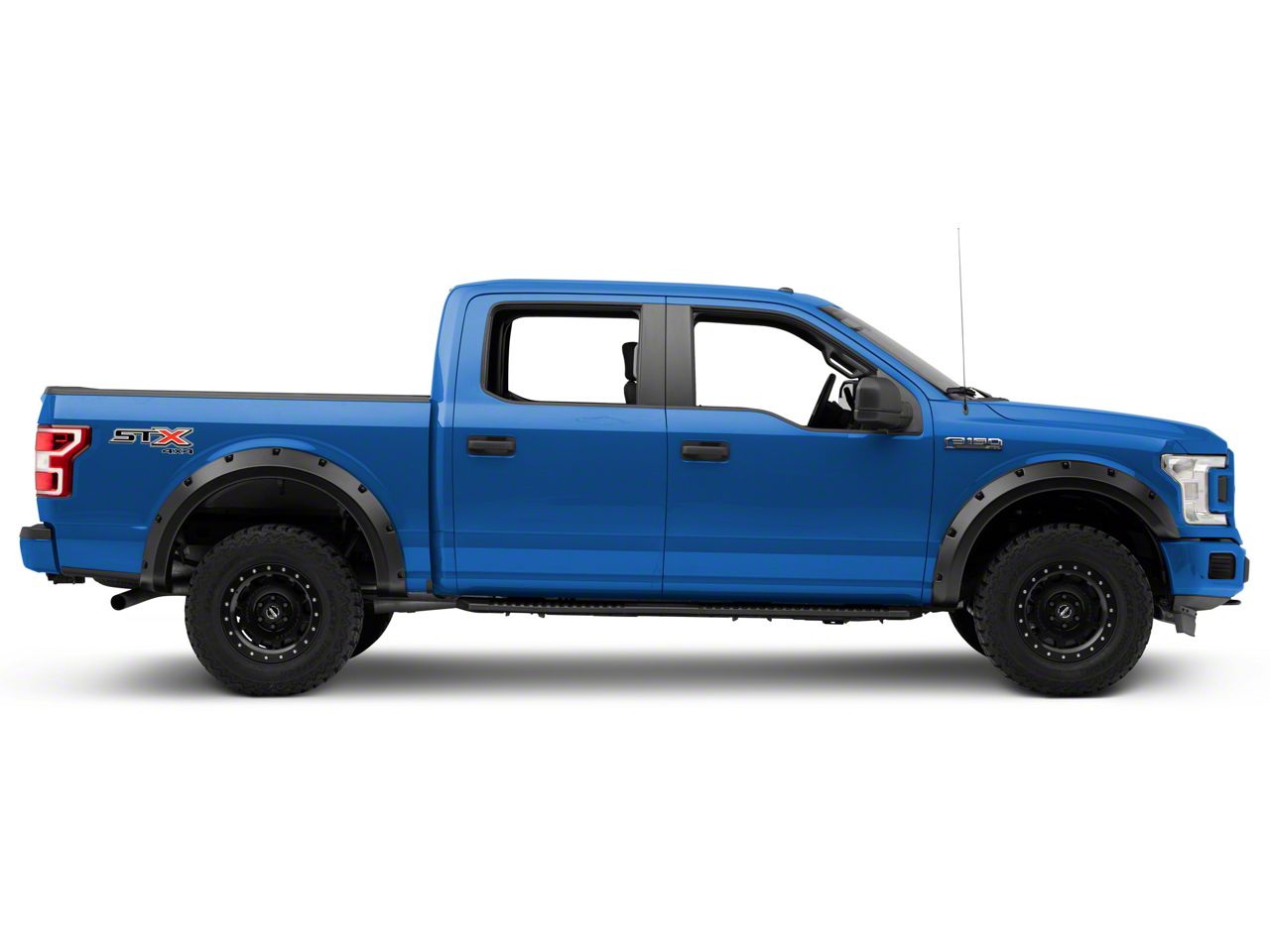 Bushwacker F-150 Forge Style Fender Flares; Front and Rear; Textured ...
