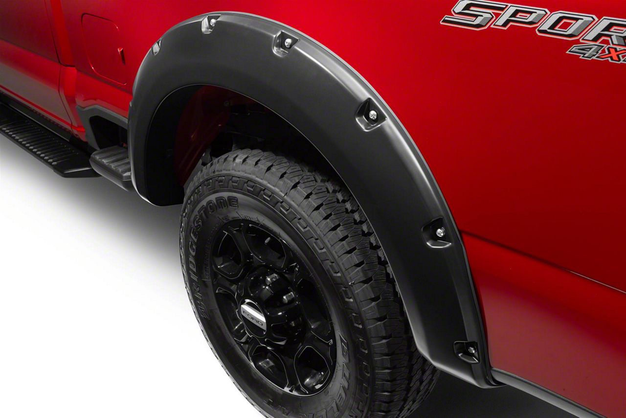Bushwacker F-250 Super Duty Pocket Style Fender Flares; Front; Matte ...