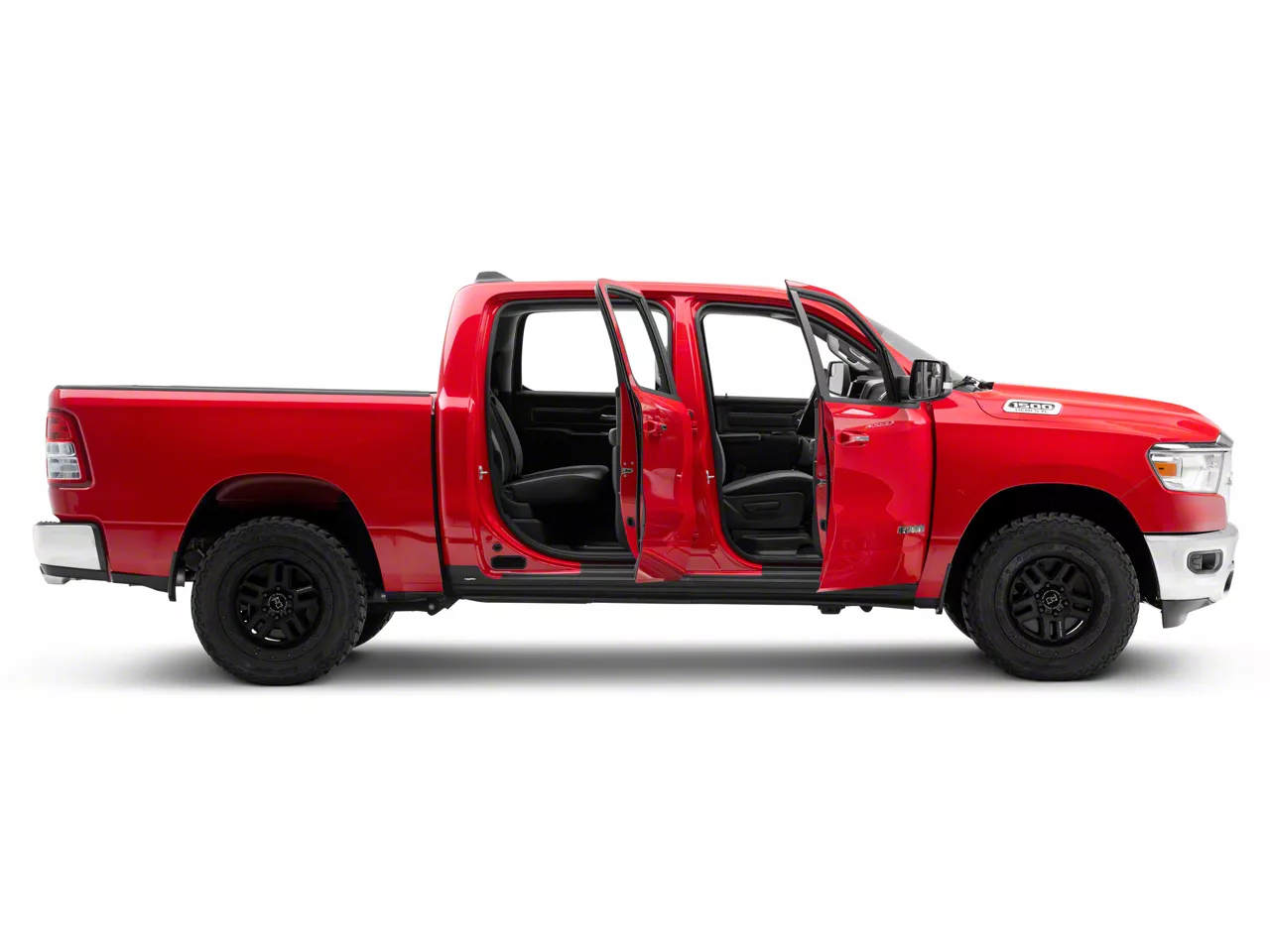 Bushwacker RAM 1500 Trail Armor Rocker Panels; Matte Black 14115 (19-24 ...
