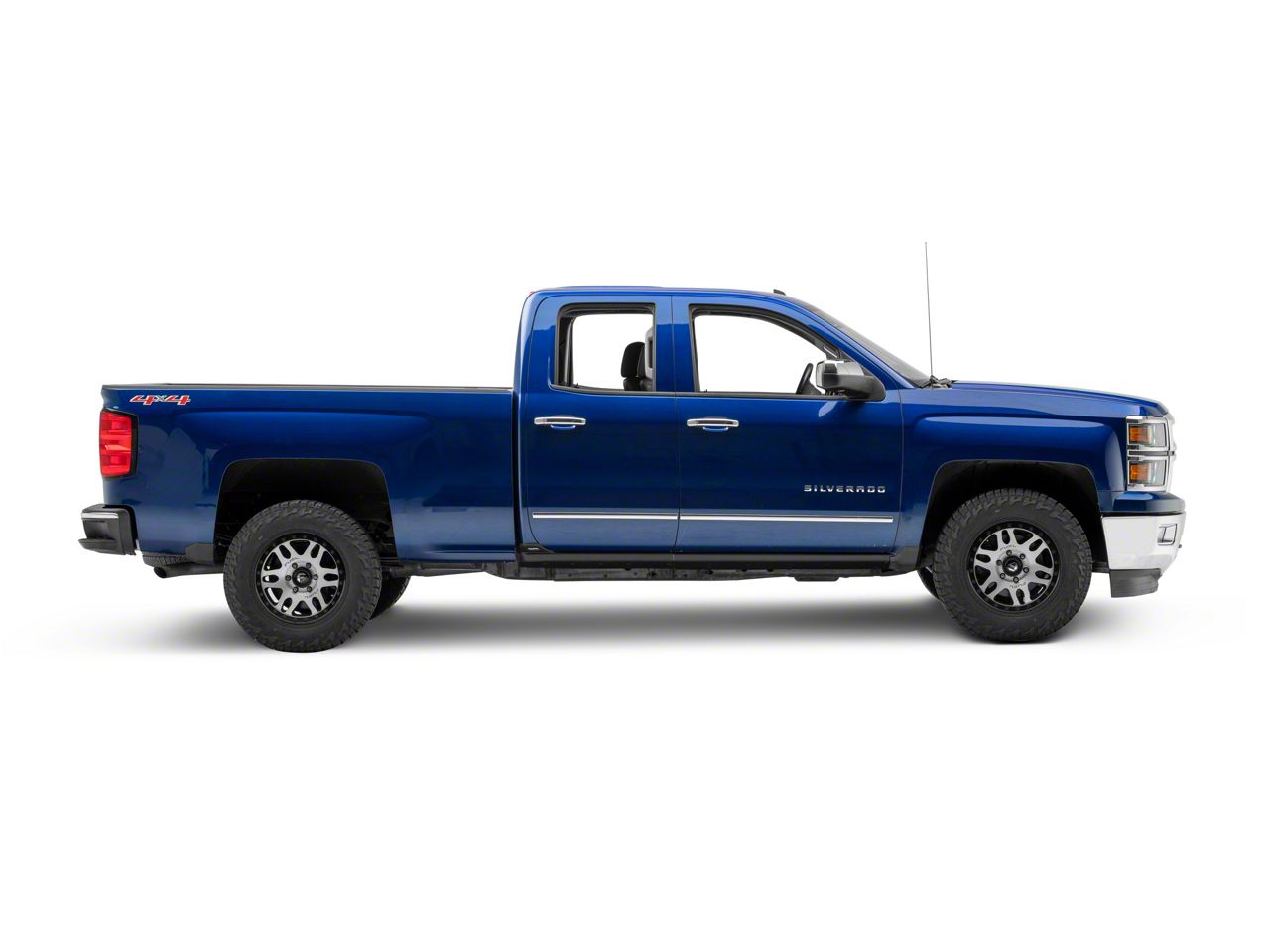 Bushwacker Silverado 1500 Trail Armor Rocker Panels; Matte Black 14089 ...