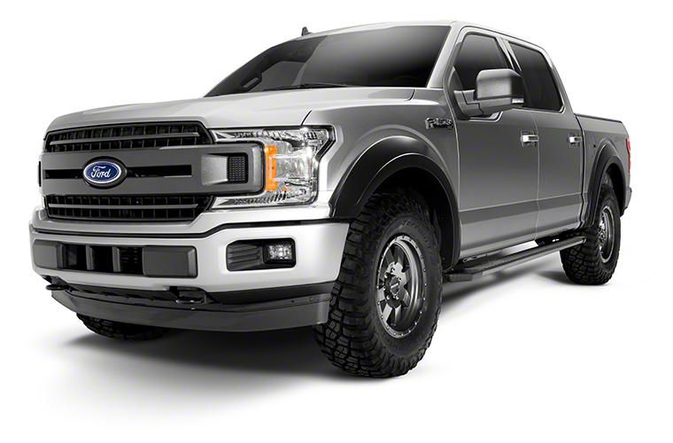 Bushwacker F-250 Super Duty Extend-A-Fender Flares; Front; Matte Black ...