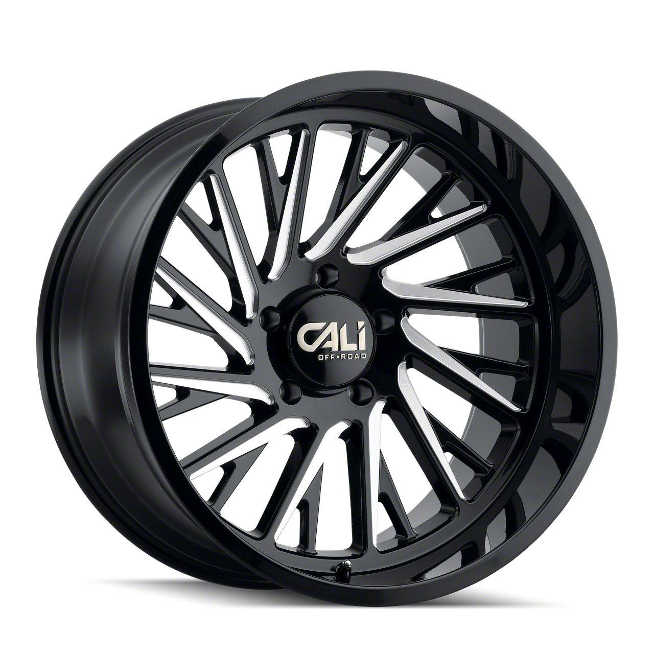 Cali Off-Road Sierra 2500 Purge Gloss Black Milled 8-Lug Wheel; 24x14 ...