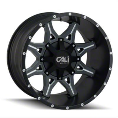 Cali Off-Road Tahoe Obnoxious Satin Black Milled 6-Lug Wheel; 20x12 ...
