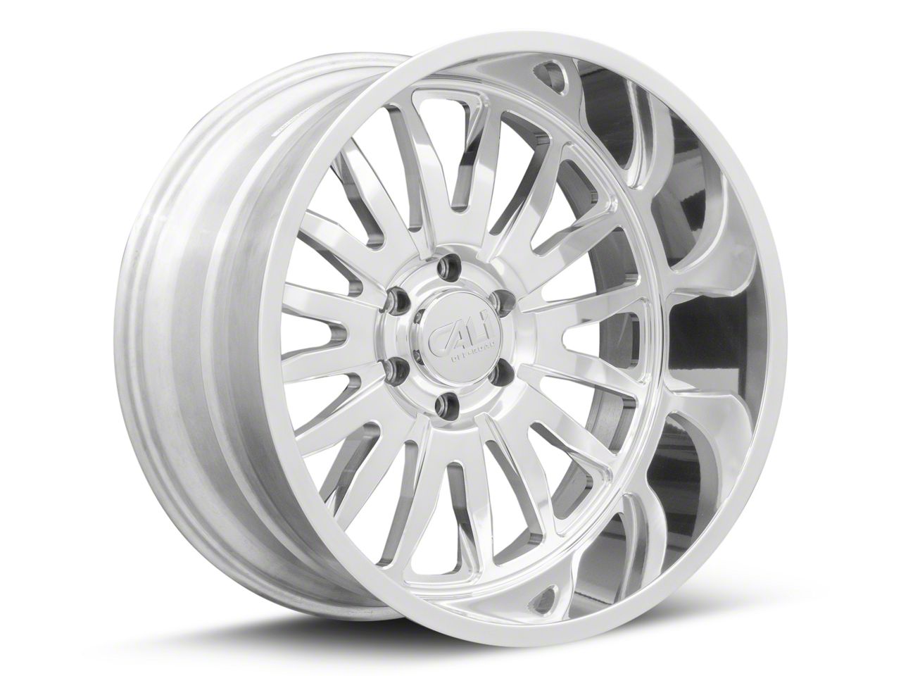 Cali Off-Road Sierra 1500 Summit Polished 6-Lug Wheel; 24x14; -76mm ...