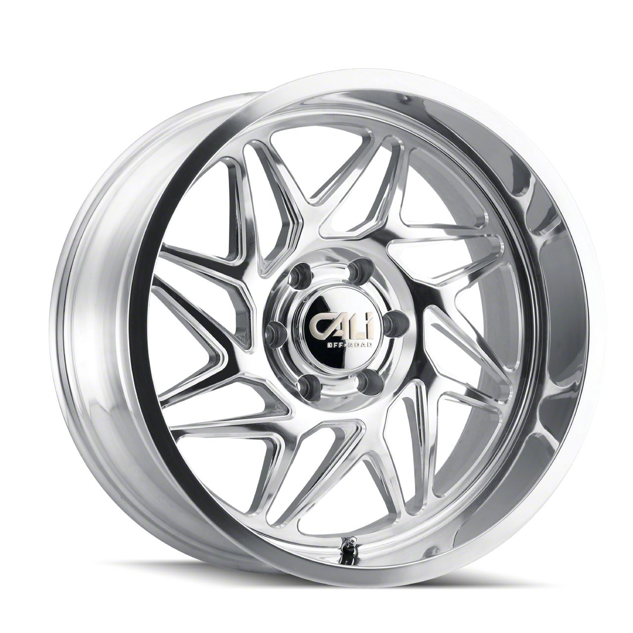 Cali Off-Road Silverado 1500 Gemini Polished 6-Lug Wheel; 24x14; -76mm ...