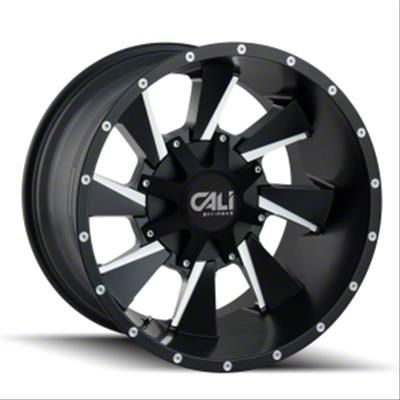 Cali Off-Road F-150 Distorted Satin Black Milled 6-Lug Wheel; 20x12 ...