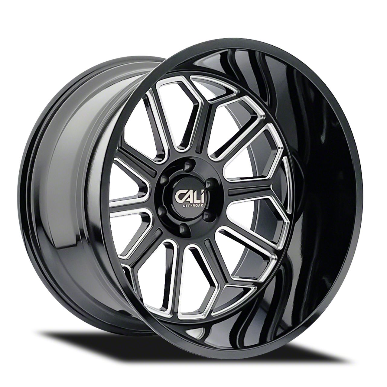 Cali Off-Road RAM 1500 Auburn Gloss Black Milled 8-Lug Wheel; 20x9 ...