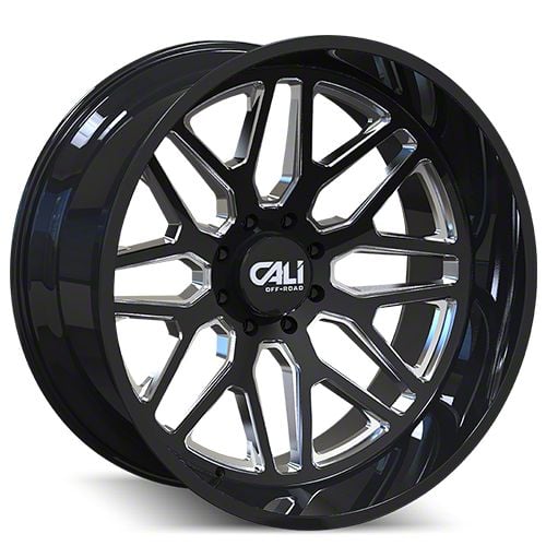 Cali Off-Road RAM 1500 Invader Gloss Black Milled 6-Lug Wheel; 20x10 ...