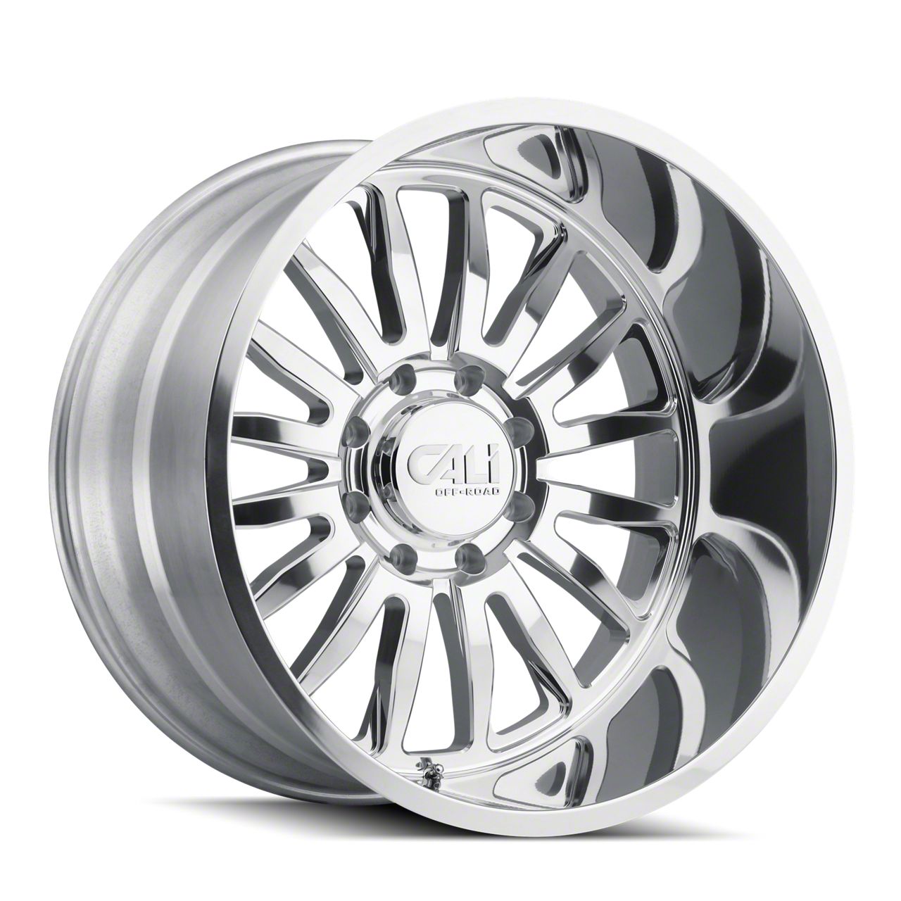 Cali Off-Road Silverado 3500 Summit Polished 8-Lug Wheel; 24x14; -76mm ...