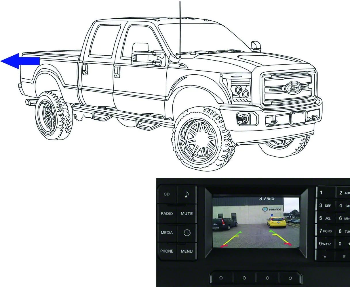 F-350 Super Duty Backup Camera Kit for 4.20-Inch MyFord Factory Display ...