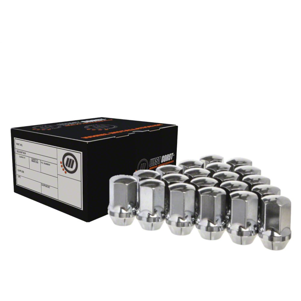 Canyon Chrome OE Style Lug Nuts for OEM Wheels; M14x1.5; Set of 24 (23 ...