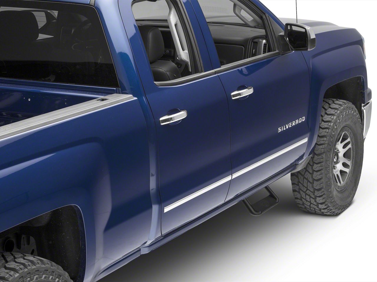 Carr Silverado 1500 Hoop II Side Steps; Black; Pair 103991 (99-18 ...