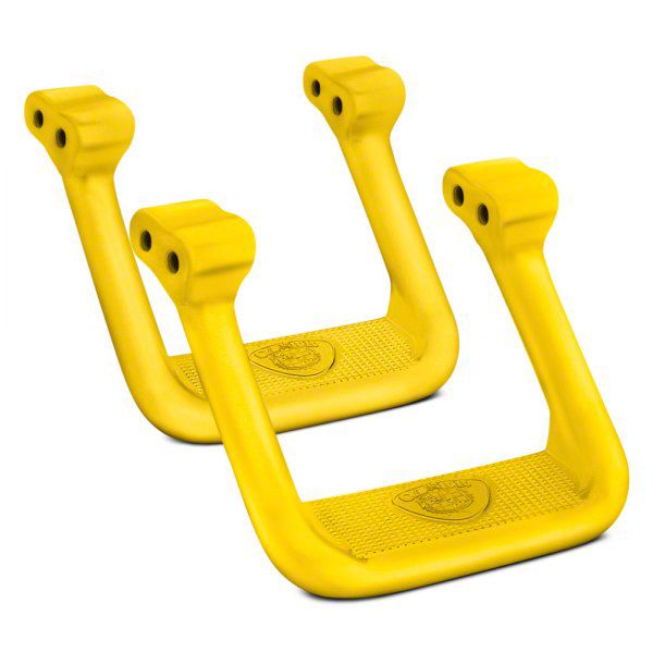 Sierra 3500 Hoop II Steps; Safety Yellow; Pair (20-26 Sierra 3500 HD) - Free Shipping