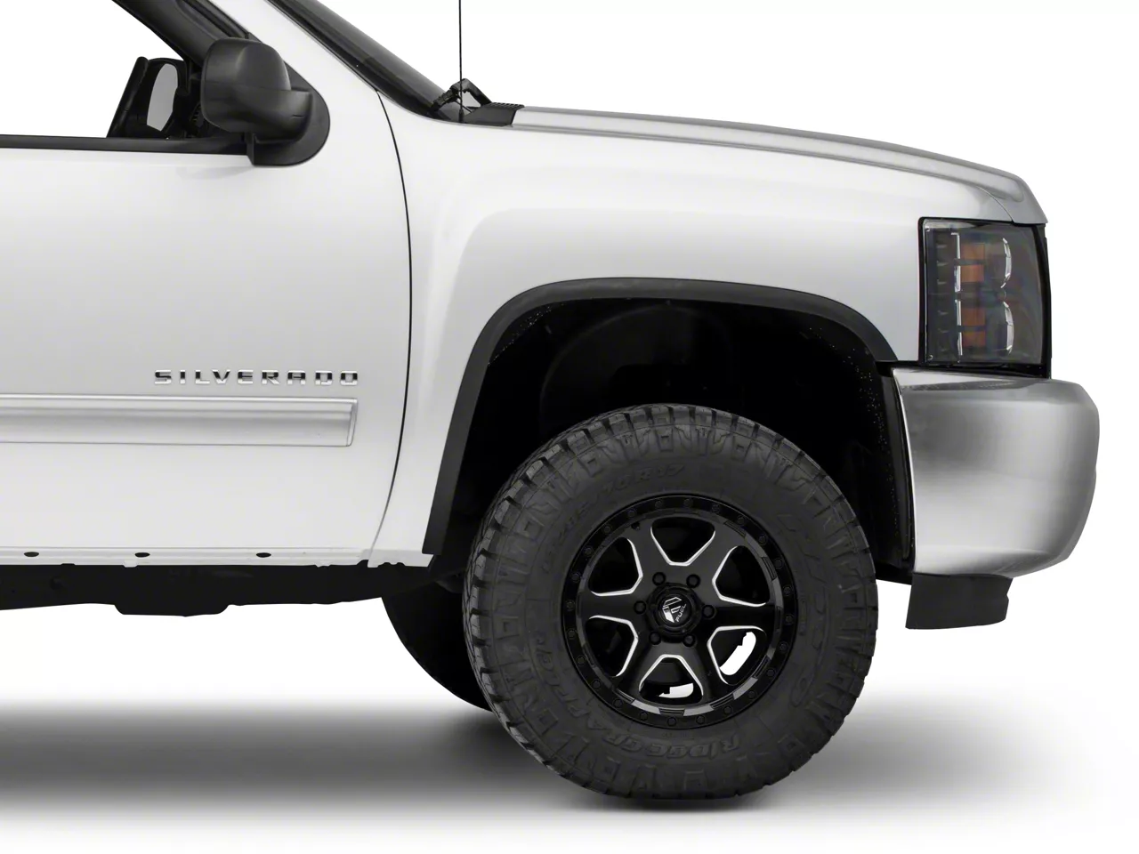Silverado 1500 Stainless Steel Fender Trim Matte Black 07 13 Silverado 1500
