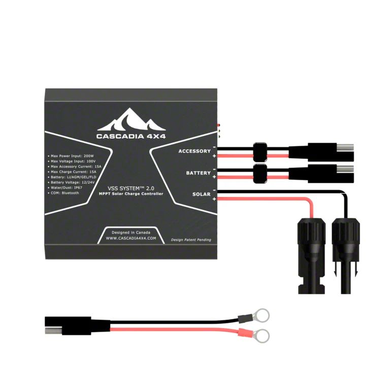 Cascadia 4x4 Ranger VSS System 2.0 MPPT Bluetooth Charge Controller; 15 ...