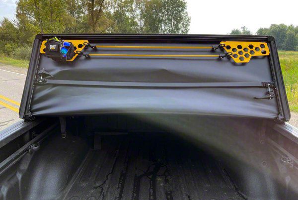 CAT RAM 1500 Soft Vinyl Tri-Fold Tonneau Cover with Rigid Hex Grid ...