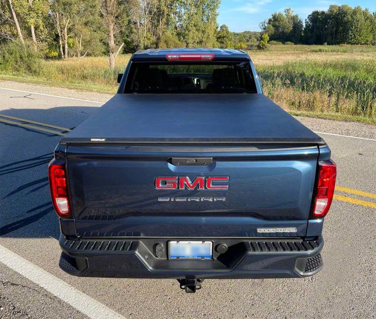 CAT Silverado 2500 Soft Vinyl Tri-Fold Tonneau Cover with Rigid Hex ...