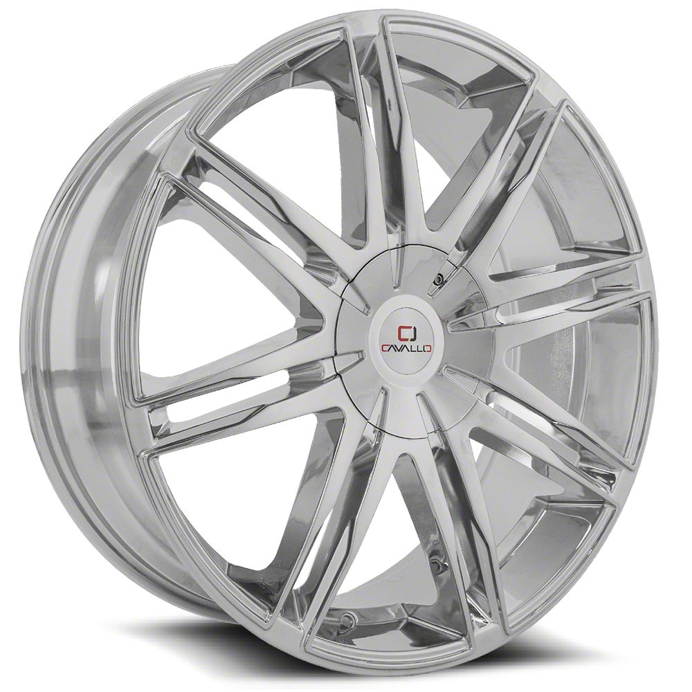 Cavallo Silverado 1500 CLV-18 Chrome 6-Lug Wheel; 22x9.5; 25mm Offset ...