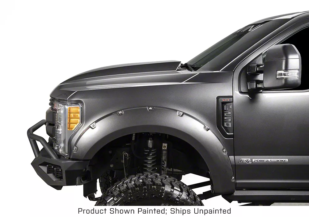 Cervini's F-350 Super Duty 4-Inch Cowl Hood; Unpainted 1241 (17-22 F ...
