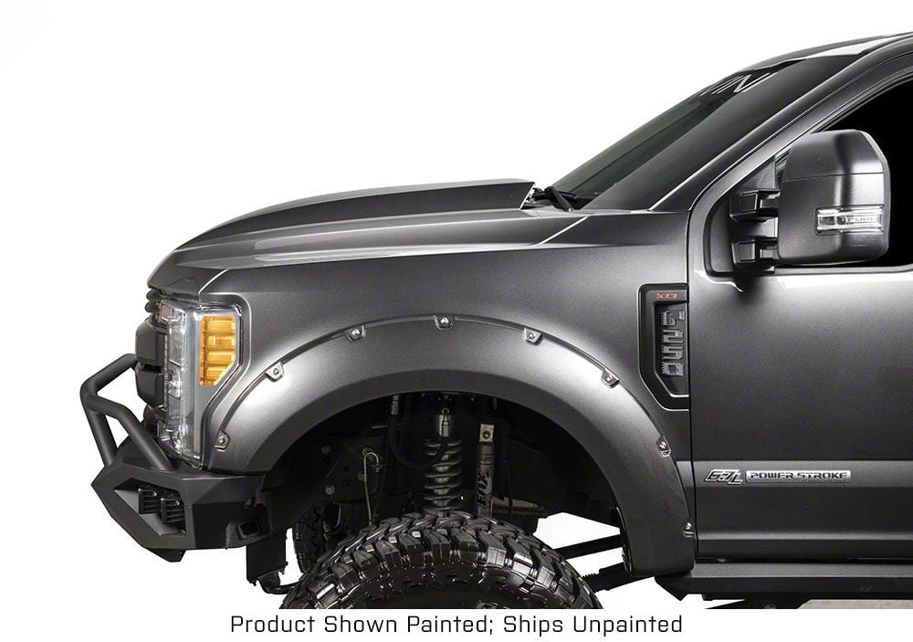 Cervini's F-250 Super Duty 4-Inch Cowl Hood; Unpainted 1241 (17-22 F ...