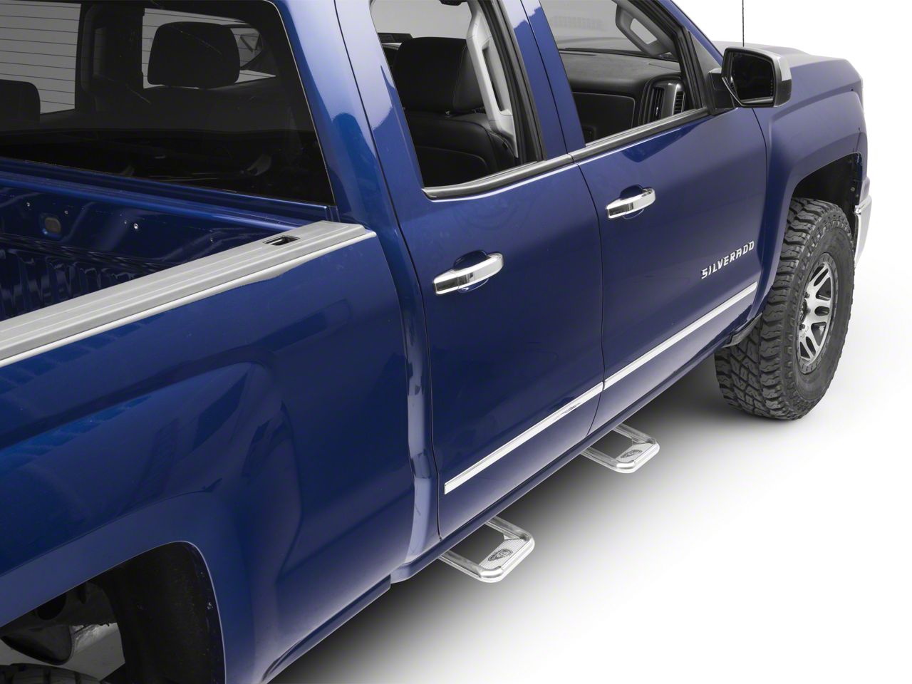 Carr Silverado 1500 Hoop II Side Steps; Polished; Pair 103992 (99-18 ...