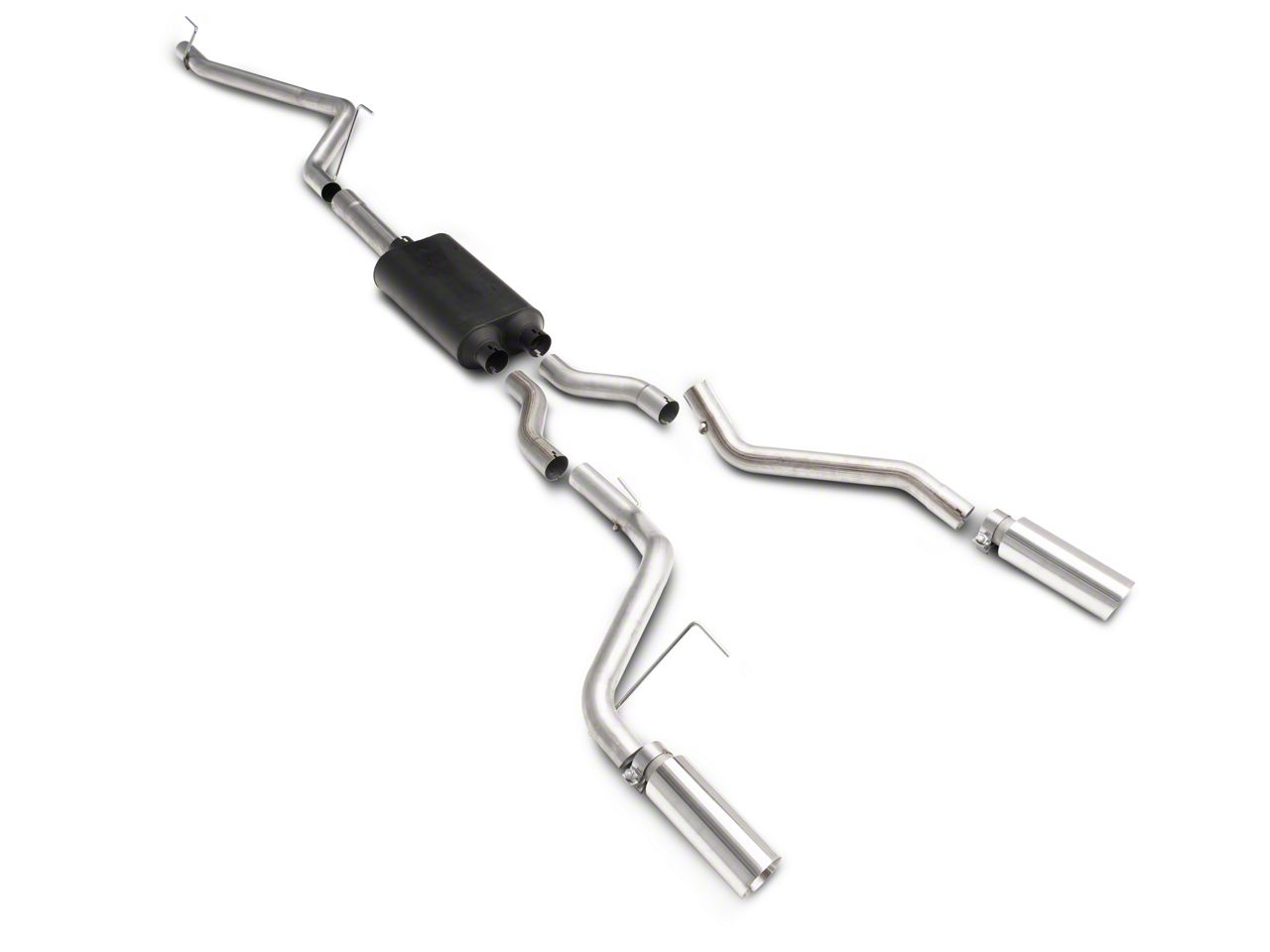 C&L RAM 1500 Proven Ground Series Dual Exhaust System with Polished ...