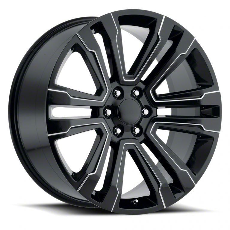 Colorado 2017 Denali Replica Gloss Black Ball Milled 6-Lug Wheel; 22x9 ...
